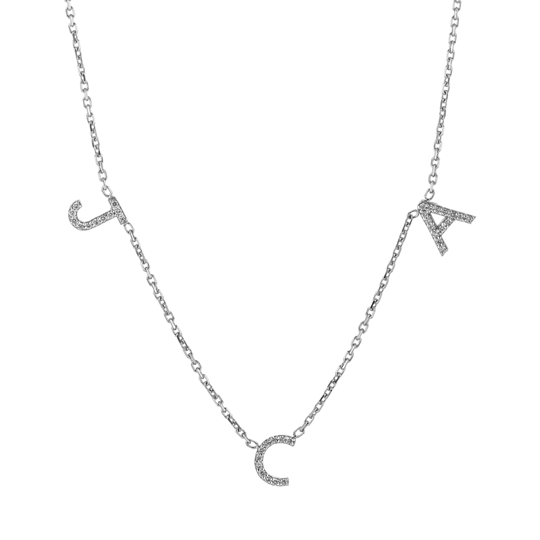 3 initials necklace